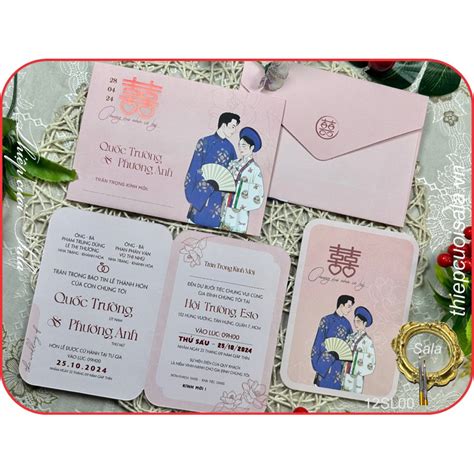 Thiệp Cưới Chibi Dễ Thương 12sl00 Nhận In Trên 100 Shopee Việt Nam