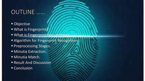 Fingerprint Recognition Algorithm Pptx