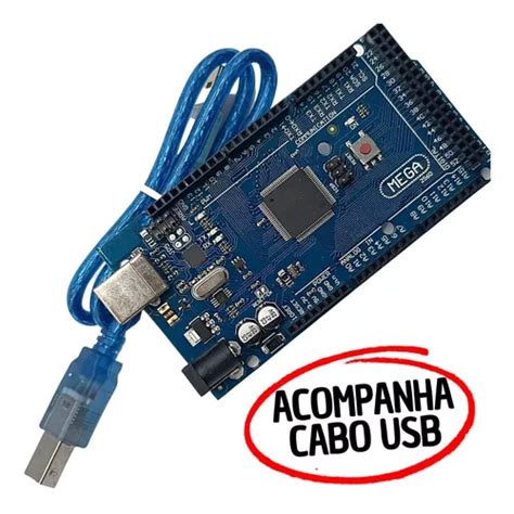Placa Arduino Compatível Mega 2560 Com Cabo Usb Atmega2560 Frete Grátis