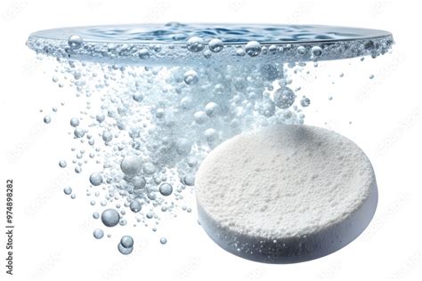 A Close Up Of An Effervescent Soluble Tablet Dissolving In Water