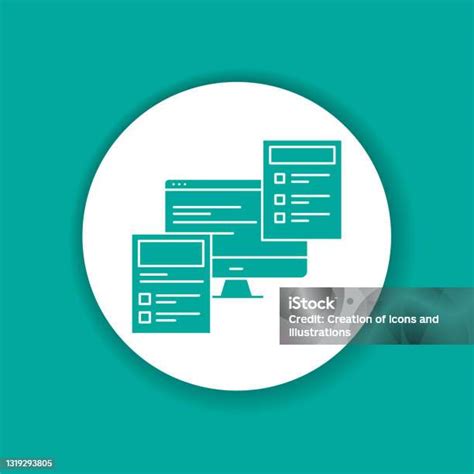frontend development color glyph icon stock illustration download