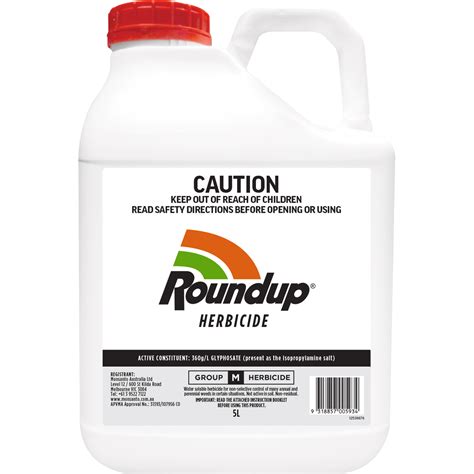 Roundup 5l Herbicide Liquid Concentrate Weedkiller Bunnings Australia