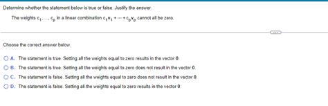 Solved Determine Whether The Statement Below Is True Or Chegg