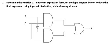 Solved 1 Determine The Function F In Boolean Expression Chegg Com