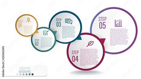 Infographic Diagram Design With Step Process Flowchart For Business And Presentation Timeline