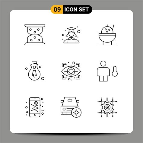 9 Universal Outlines Set For Web And Mobile Applications Degrees Avatar Rice Security Eye
