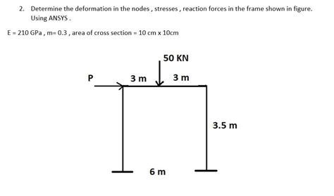 2 Determine The Deformation In The Nodes Stresses