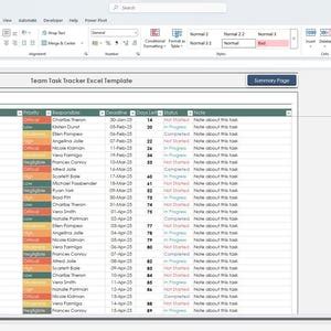 Team Task Tracker Excel Template Group Task Tracker Spreadsheet Task Assignment Tracker Sheet