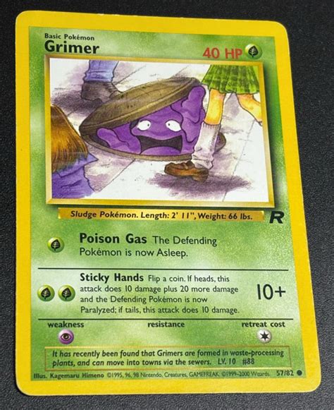 Grimer 57 82 Team Rocket Set Pokemon Card Raw Comics Uk Limited