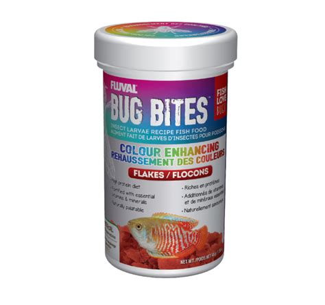 fluval bug bites colour enhancing flakes amazonia aquatics