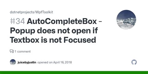 Autocompletebox Popup Does Not Open If Textbox Is Not Focused · Issue 34 · Dotnetprojects