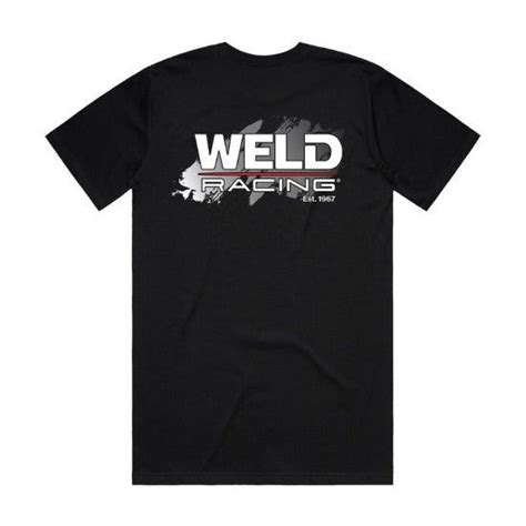 Weld Racing Logo Grey Splash T Shirt ~ Black Medium Tee Shirts