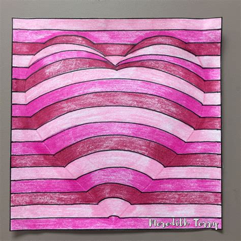D Optical Illusion Heart Drawing Craft Artofit