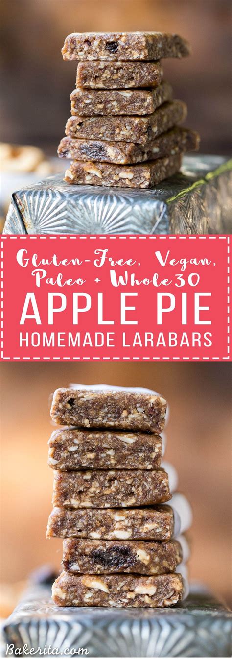 Homemade Apple Pie Larabars Gluten Free Paleo Vegan Recipe