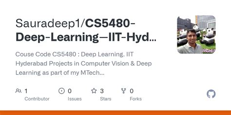 Github Sauradeep1cs5480 Deep Learning Iit Hyd Dl N Cv Projects Couse Code Cs5480 Deep