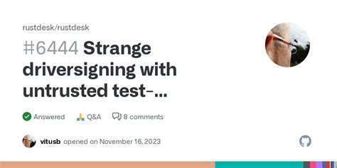 Strange Driversigning With Untrusted Test Certificate And Certificate That Signed The