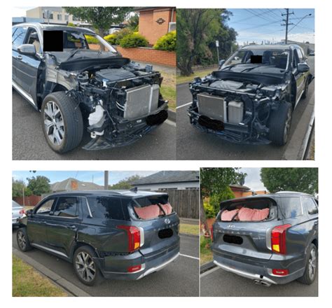 앞부분 없이 달리던 팰리세이드 경찰에 붙잡힌 사연