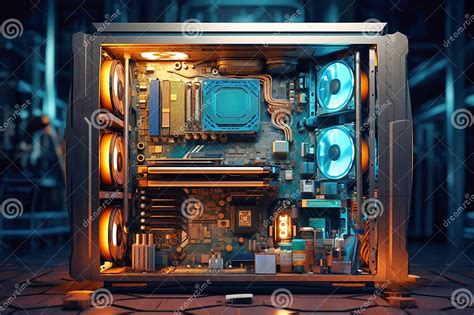 A Computer Case Sitting On Top Of A Table The System Unit Of A Modern