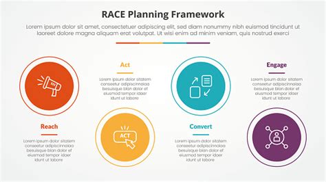 수평선에 큰 원이 있는 슬라이드 프리젠테이션을 위한 Race 프레임워크 인포그래픽 개념 플랫 스타일의 4점 목록 위아래 0명에 대한 스톡 벡터 아트 및 기타 이미지 Istock