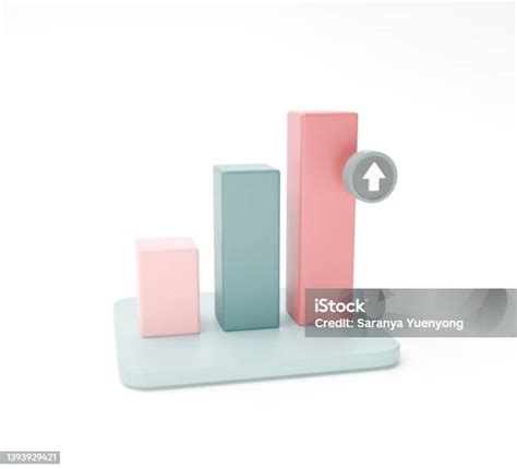 그래프와 화살표 마케팅 재무 성장 사업 개념 흰색 배경 3d 일러스트 레이 션 3차원 형태에 대한 스톡 사진 및 기타 이미지 3차원 형태 개발 경제 Istock