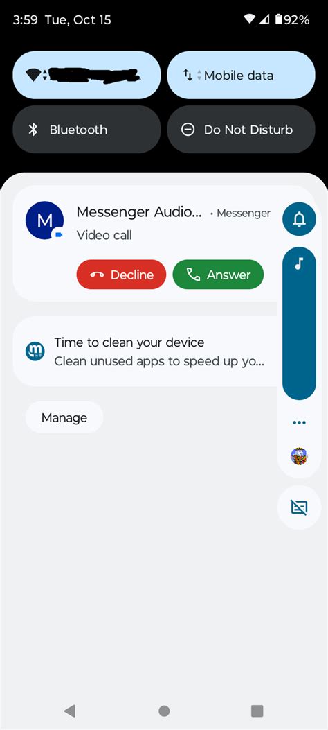 unable to answer decline an incoming video call won t go away never