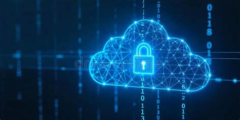Secure Cloud Computing Data Protection And Encryption Stock Illustration Illustration Of