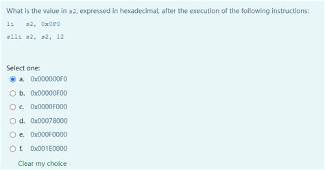 Solved What Is The Value In S Expressed In Hexadecimal Chegg