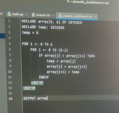 For 971822 Comp Science Is This An Acceptable Pseudocode For Linear Search 1 And Bubble