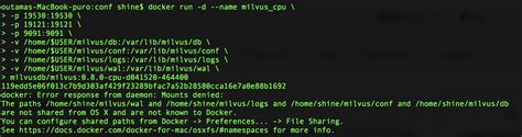 ERROR Install Milvus On MacOS Docker Error Mounts Denied Issue Milvus Io Web Content