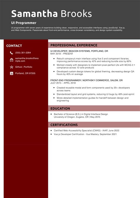 Best Programmer Resume Examples And Templates For 2025