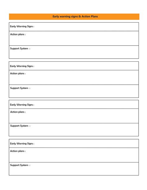 Trigger Planearly Warning Signscrisis Plan Sign And Symptomsmental