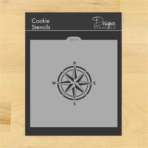 Compass Rose Cookie And Craft Stencil Cm094 By Designer Stencils