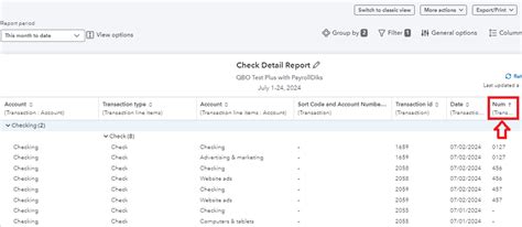 solved report using check number range