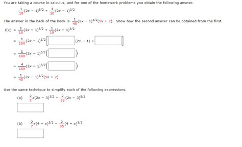 Solved You Are Taking A Course In Calculus And For One Of