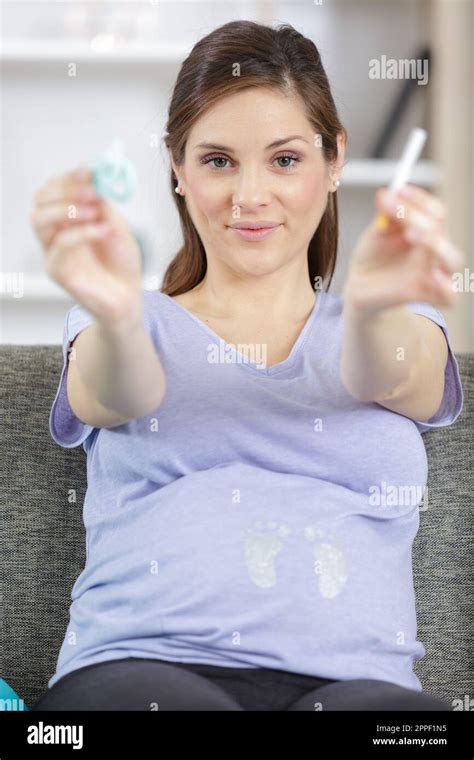 Smoking Is A Bad Habit Prohibited During Pregnancy Stock Photo Alamy