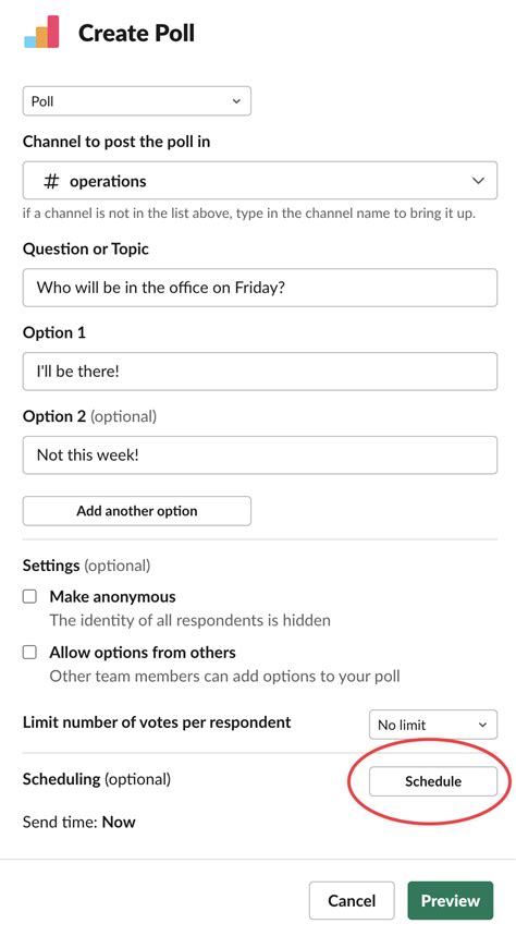 How Can I Schedule A Poll To Be Posted At A Later Time Simple Poll Support Docs