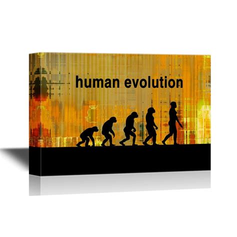 Wall26 Human Evolution Canvas Wall Art Human Evolution Process On