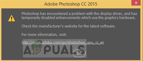 Fix Photoshop Has Encountered A Problem With The Display Driver