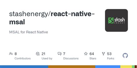 GitHub Stashenergy React Native Msal MSAL For React Native