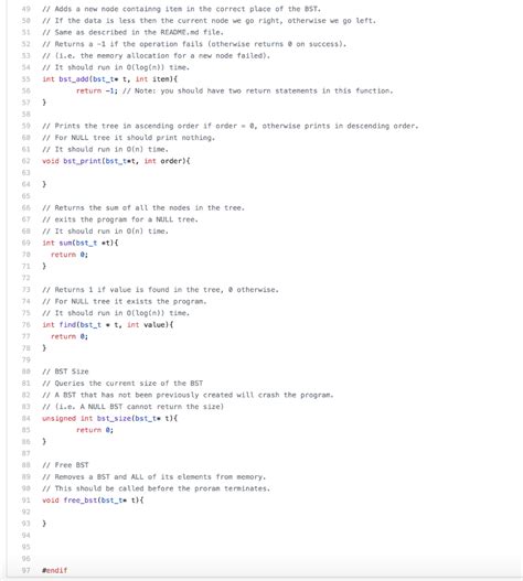 Solved Support Code 2 I Binary Search Tree Bst 3 Ii 4 11 5