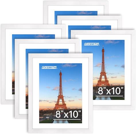 Fixsmith 8x10 Picture Frame Bulk 6 Pack Photo Frame With Hd Plexiglass