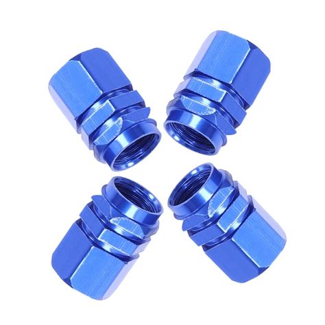 4 Stuks Blauwe Metalen Hexagon Auto Auto Tire Ven Vicedeal