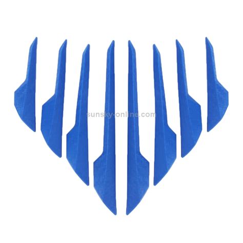 8 Pcs 자동차 차량 도어 사이드 가드 안티 크래시 스트립 외관 범프 충돌 충격 보호 스티커 파란색 방지