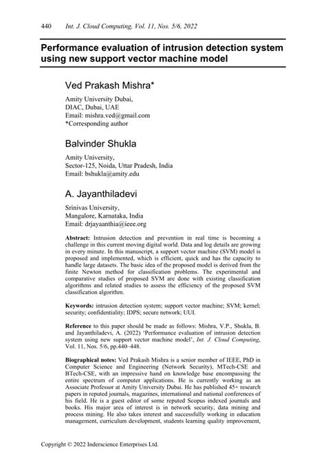 Pdf Performance Evaluation Of Intrusion Detection System Using New