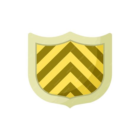 Premium Vector Striped Shield Icon In Cartoon Style Isolated On White Background Protection