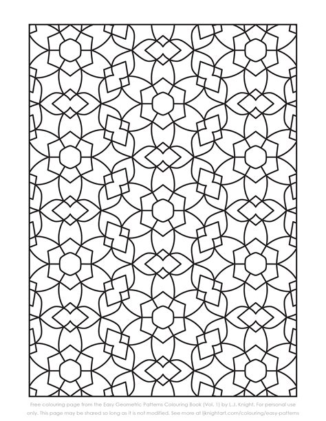 Simple Geometric Patterns To Color