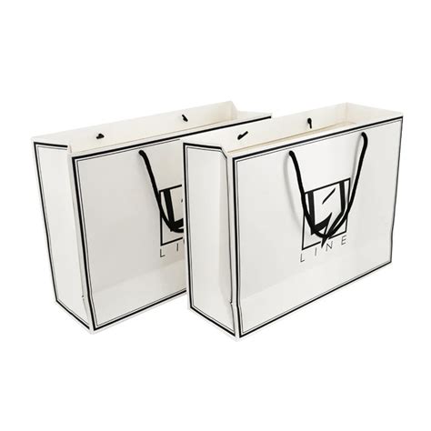 사용자 정의 인쇄 로고 우아한 흰색 검정색 작은 활 선물 종이 봉투 리본 손잡이가있는 핑크 럭셔리 부티크 종이 쇼핑백 Bosing Paper Packaging