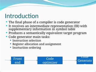 Code Generations Compiler Design Ppt