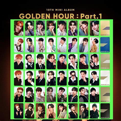 Ateez Album Golden Hourpart1 Solo Photocard Seonghwa Hongjoong Yunho