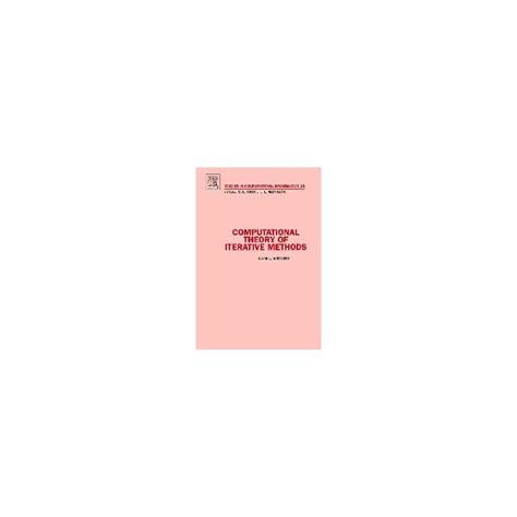 Computational Theory Of Iterative Methods Sklep Kamami